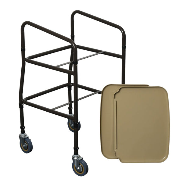 2-Tier KD Dinner Trolley adjustable height | Millercare