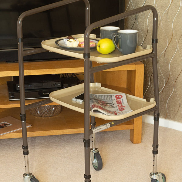 Height Adjustable Flat Packed Strolley Trolley | Millercare