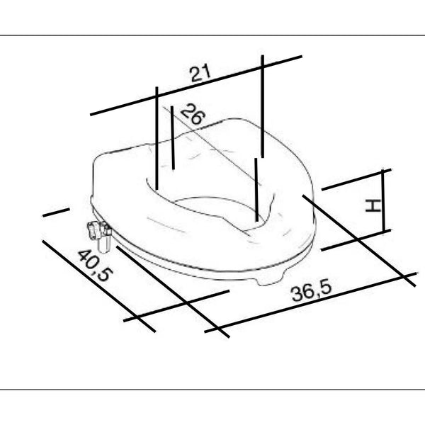 Atlantis Raised Toilet Seat With Lid in 2" 4" and 6" | Mille – Millercare