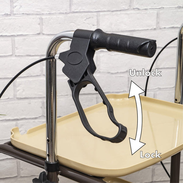 Height Adjustable Kitchen Flat Packed Trolley with Brakes | – Millercare