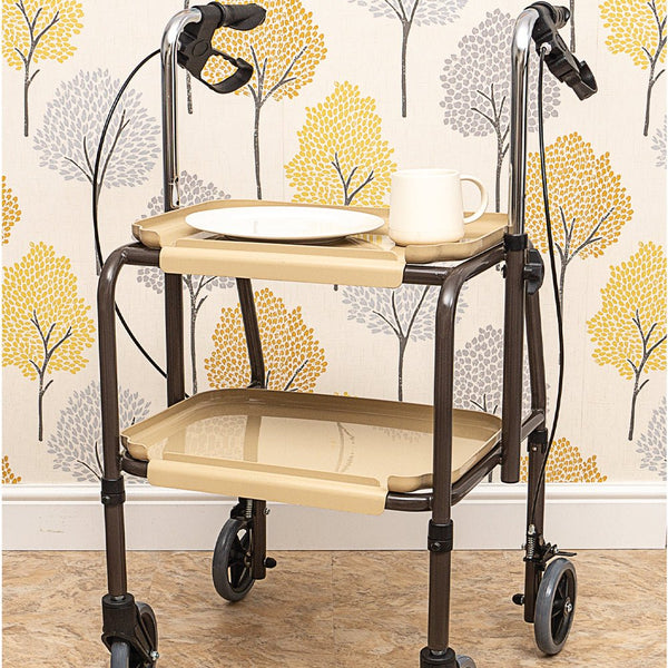 Height Adjustable Kitchen Flat Packed Trolley with Brakes | – Millercare