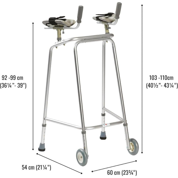 Lightweight Aluminium Walking Frame with Forearm Support | M – Millercare